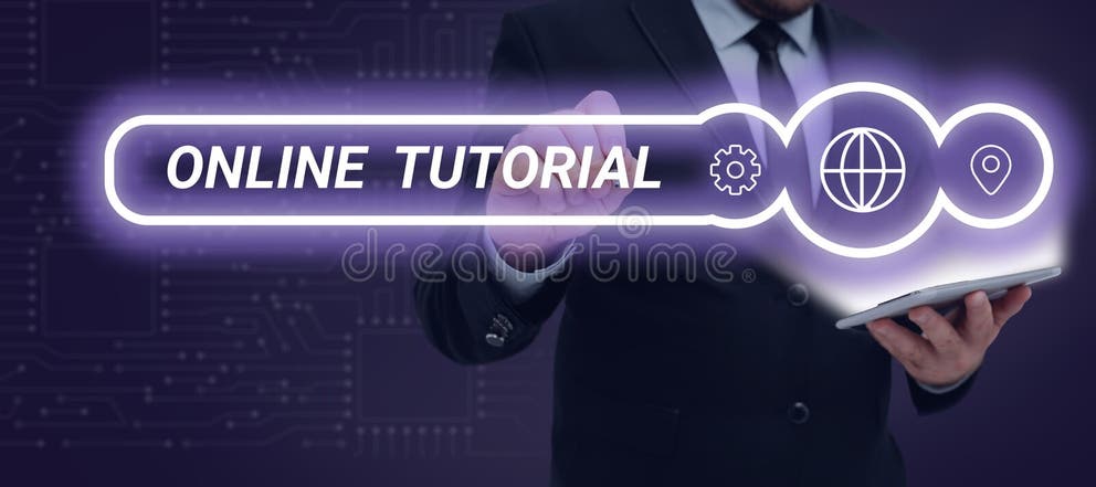Conceptual Display Online Tutorial. Internet Concept Process of ...