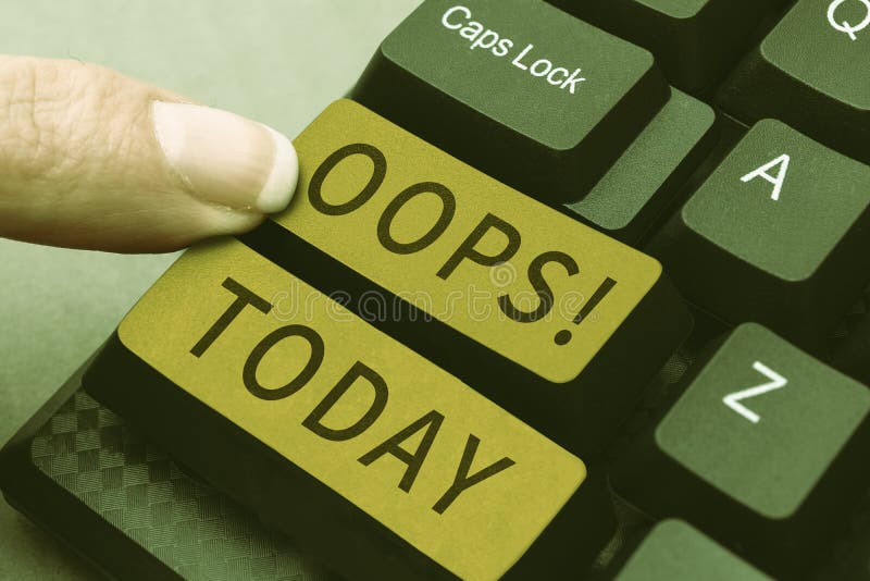 Text Sign Showing Oops. Business Concept Used To Show Recognition of ... Text Sign Showing Oops. Business Concept Used To Show Recognition of ...