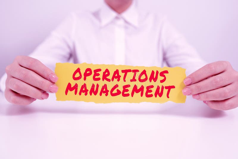 Conceptual Display Operations Management. Business Approach Ensure ...