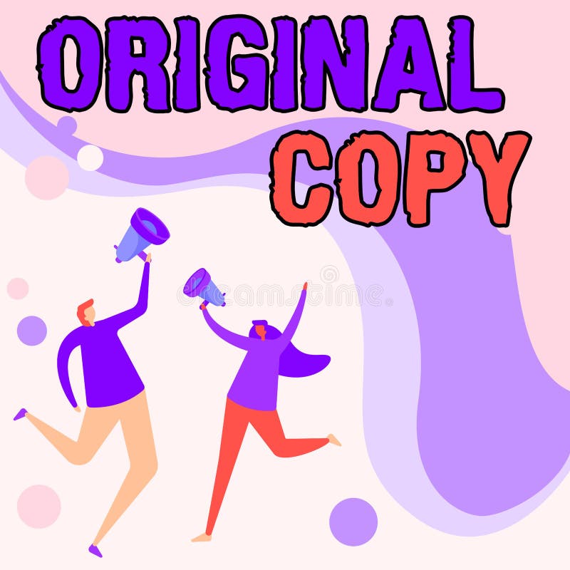 Sign Displaying Original Copy. Business Showcase Main Script Unprinted ...