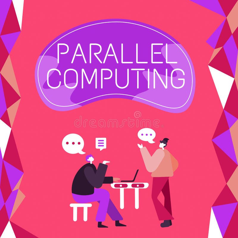 Text Caption Presenting Parallel Computing. Business Overview ...