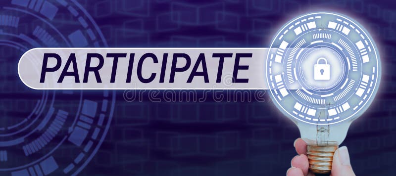 Conceptual Caption Participate. Business Approach Take Part in or ...