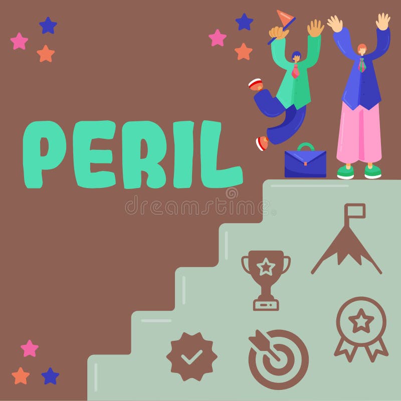 Conceptual Display Peril. Internet Concept Indicates Something ...