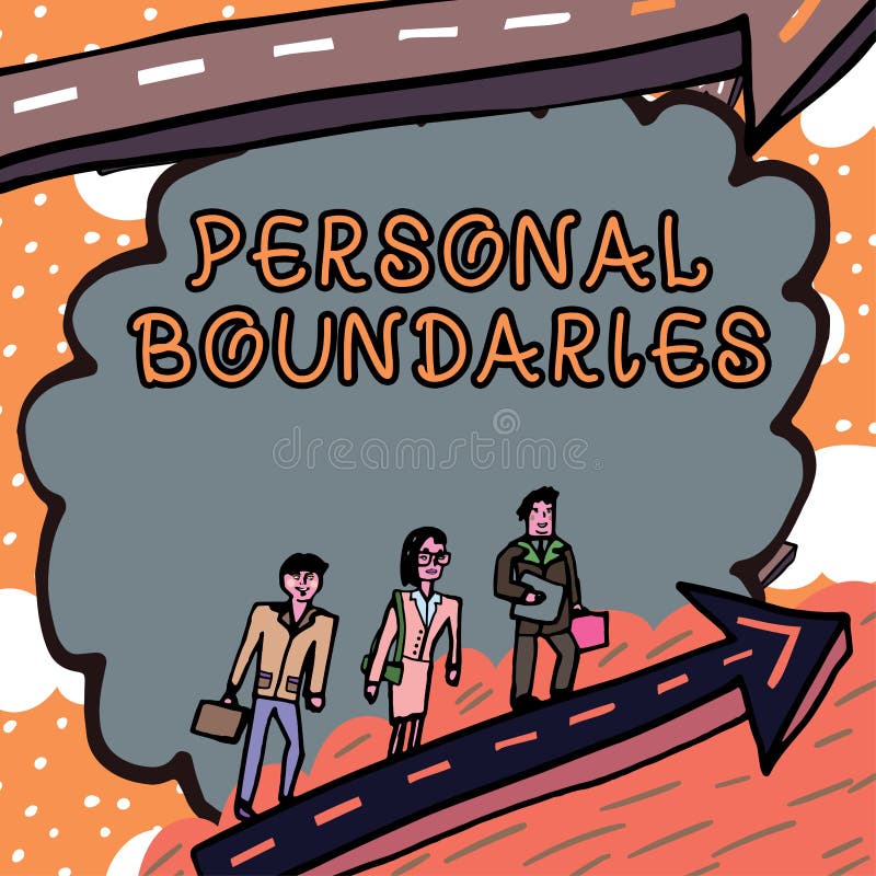 Conceptual Display Personal Boundaries. Internet Concept Something that ...