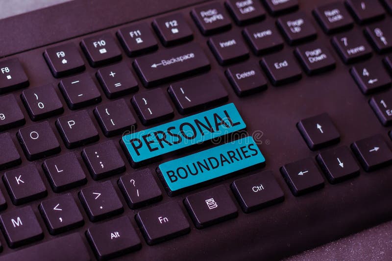 Conceptual Display Personal Boundaries. Word Written on Something that ...