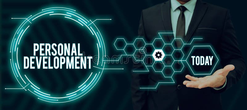 Conceptual Display Personal Development. Business Approach Process of ...