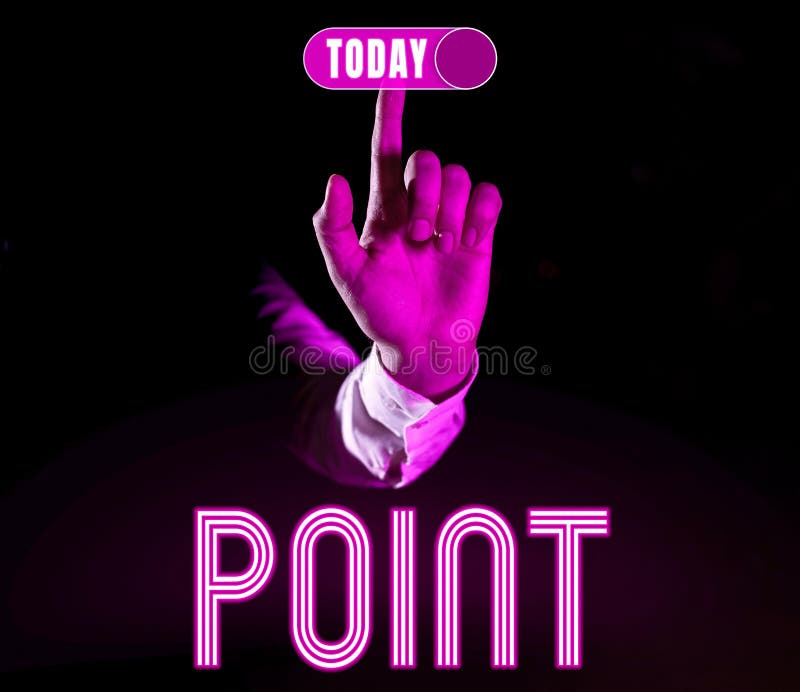 Text Caption Presenting Point. Word Written on Dot or Other Punctuation ...