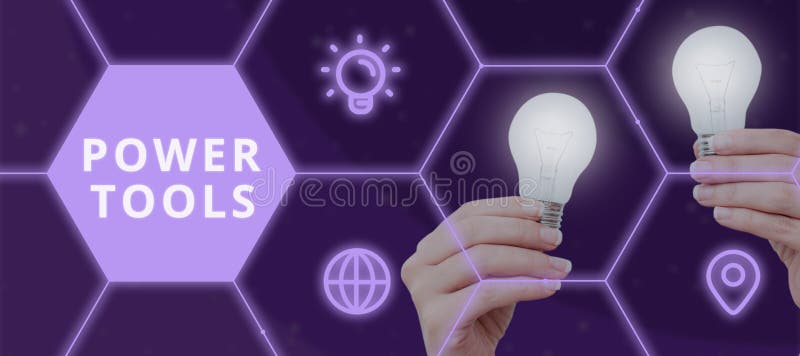 Sign Displaying Power Tools. Business Approach Tool that is Actuated by ...