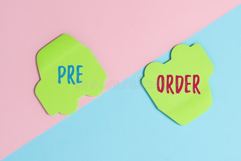 Inspiration Showing Sign Pre Order. Business Overview an Order for a ...