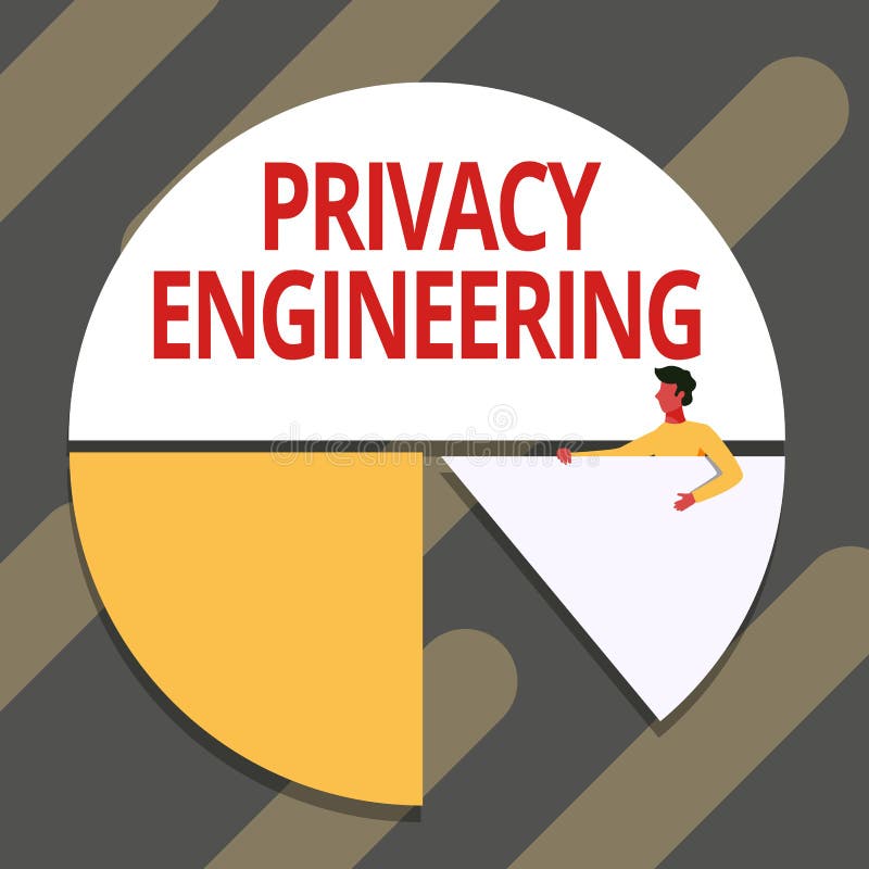 Conceptual Display Privacy Engineering. Word Written on Engineered ...