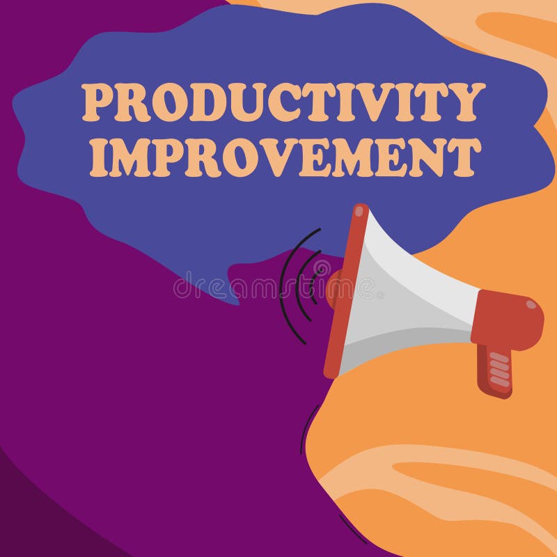 Text Sign Showing Productivity Improvement. Business Overview Hacking ...