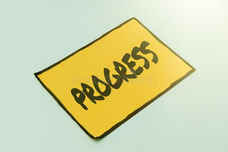 Text Showing Inspiration Progress. Business Concept Development Towards ...