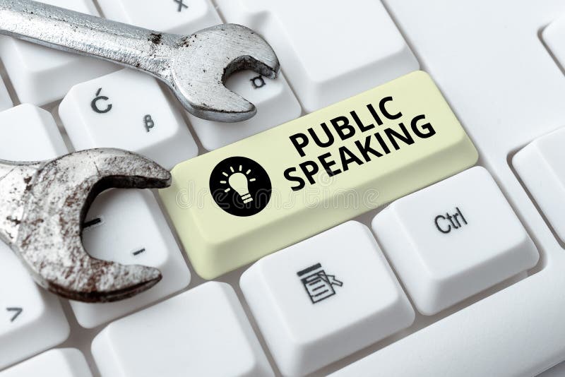 Conceptual Display Public Speaking. Concept Meaning Talking Showing ...