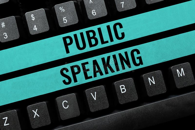 Conceptual Display Public Speaking. Concept Meaning Talking Showing ...