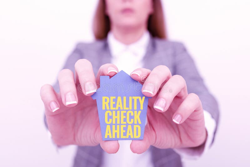 Text Showing Inspiration Reality Check Ahead. Conceptual Photo Makes ...