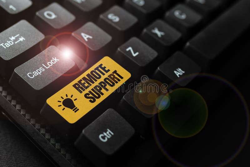 Conceptual Display Remote Support. Business Concept Help Endusers To ...