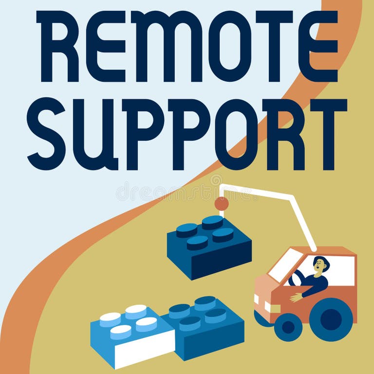 Conceptual Display Remote Support. Business Idea Help Endusers To Solve ...