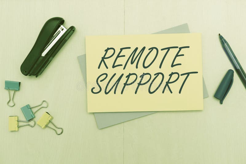 Conceptual Display Remote Support. Business Showcase Type of Secure ...