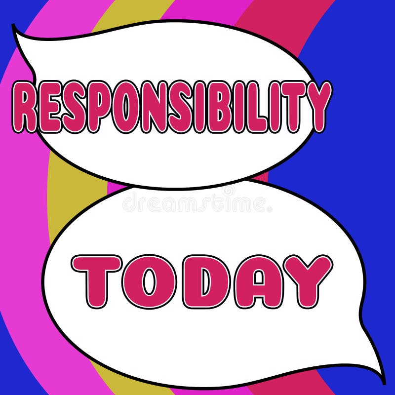 Conceptual Display Responsibility. Word Written on Having Control Over ...