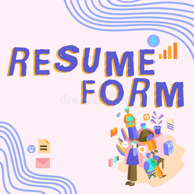 Conceptual Display Resume Form. Internet Concept Describe the Layout ...