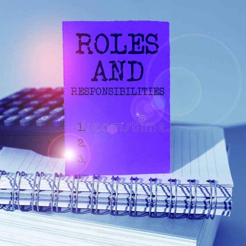 Handwriting Text Roles and Responsibilities. Conceptual Photo Business ...