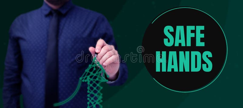 Conceptual Display Safe Hands. Concept Meaning Ensuring the Sterility ...