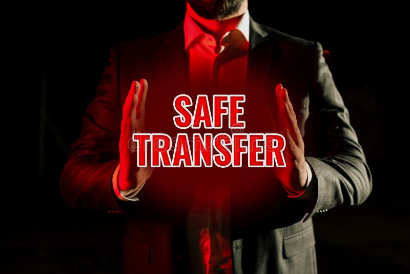 Writing Displaying Text Safe Transfer. Concept Meaning Wire Transfers ...