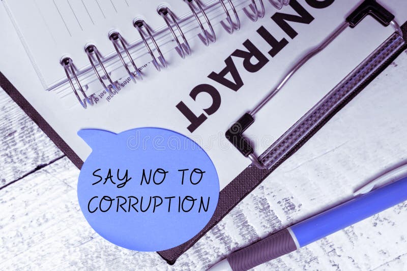 Inspiration Showing Sign Say No To Corruption. Business Overview ... Inspiration Showing Sign Say No To Corruption. Business Overview ...