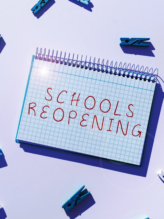 Text Caption Presenting Schools Reopening. Business Overview Classes ...