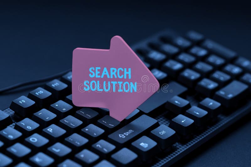 Conceptual Caption Search Solution. Internet Concept an Action or Process of Finding Solution To ...