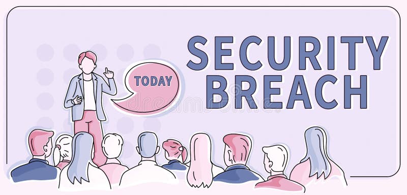 Conceptual Display Security Breach. Internet Concept Unauthorized ...