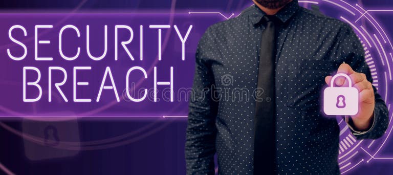 Conceptual Display Security Breach. Conceptual Photo Unauthorized ...
