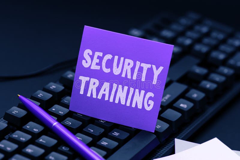 Conceptual Display Security Training. Business Concept Providing ...