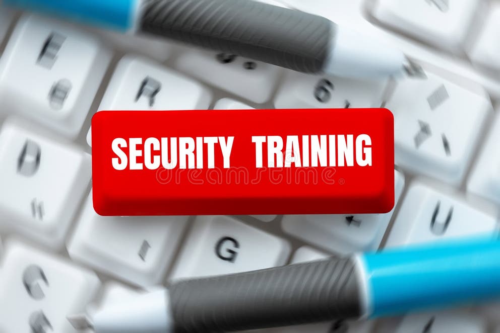 Conceptual Display Security Training. Business Showcase Providing ...