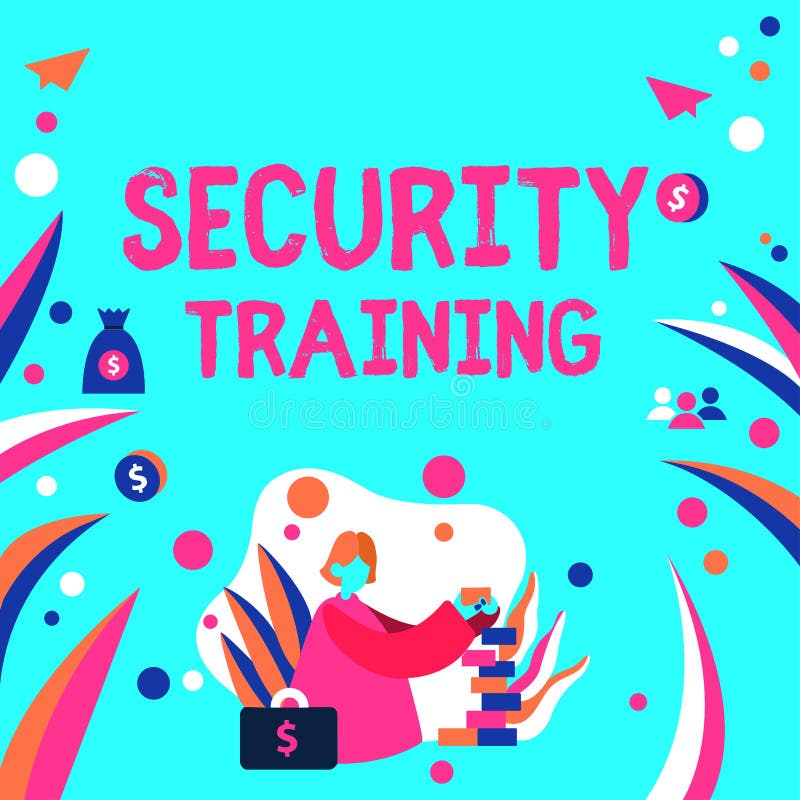 Sign Displaying Security Training. Internet Concept Providing Security ...