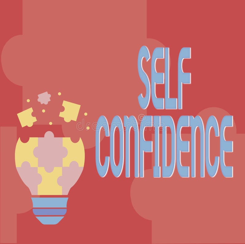 Conceptual Display Self Confidence. Word for a Feeling of Trust in One ...