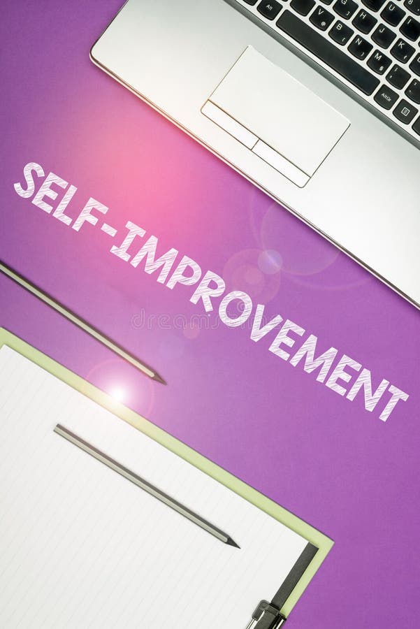Conceptual Display Self Improvement. Business Idea Process of Making ...