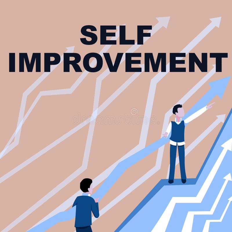 Inspiration Showing Sign Self Improvement. Business Showcase Process of ...