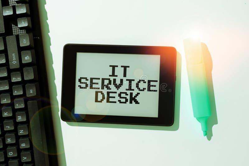 Conceptual Display it Service Desk. Internet Concept Technological ...