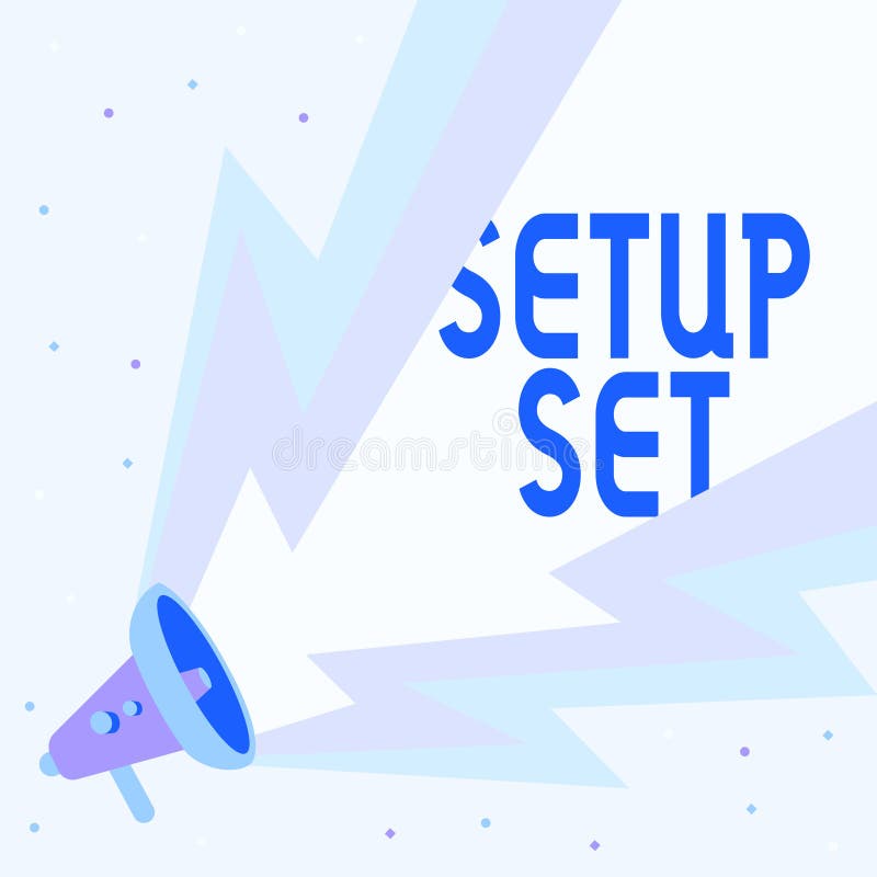 Conceptual Display Setup Set. Concept Meaning the Manner, Position, or ...