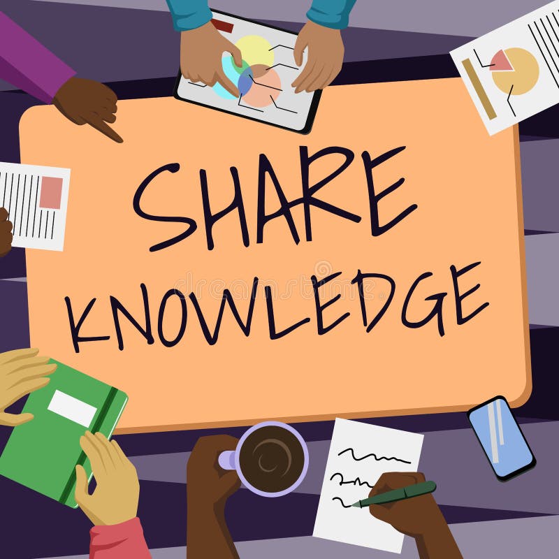 Conceptual Display Share Knowledge. Business Approach Teaching Others ...