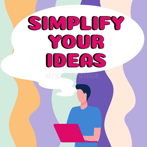 Conceptual Display Simplify Your Ideas. Business Overview Make Simple ...