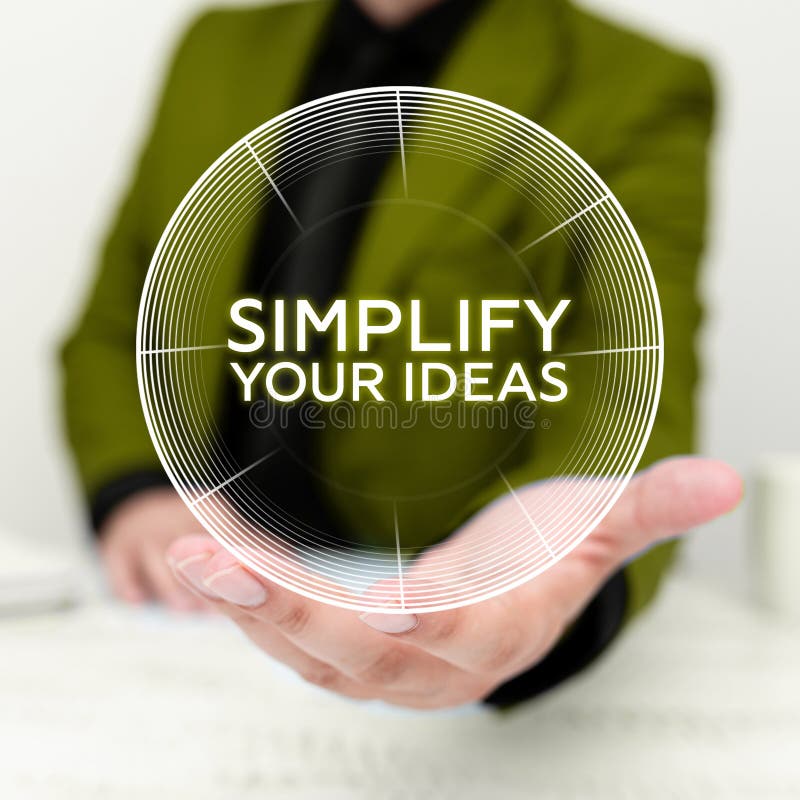 Conceptual Display Simplify Your Ideas. Business Showcase Make Simple ...