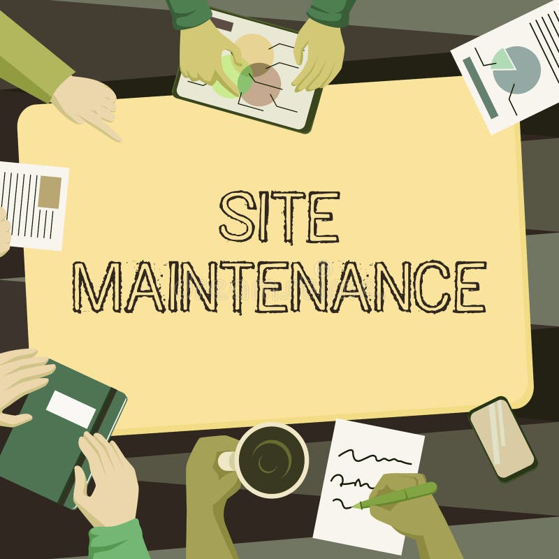 Conceptual Display Site Maintenance. Business Idea Keeping the Website ...