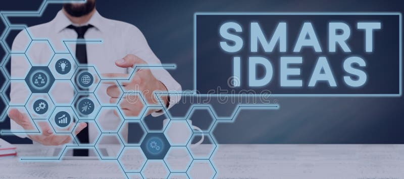 Conceptual Display Smart Ideas. Internet Concept a Thought or ...