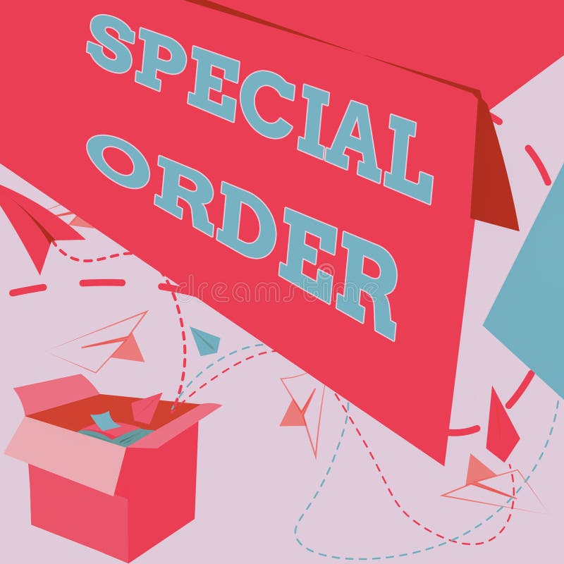 Conceptual Display Special Order. Word for Specific Item Requested a ...