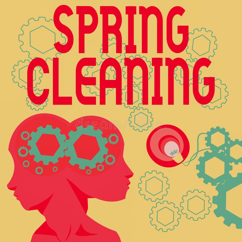 Conceptual Display Spring Cleaning. Business Approach Practice of ...