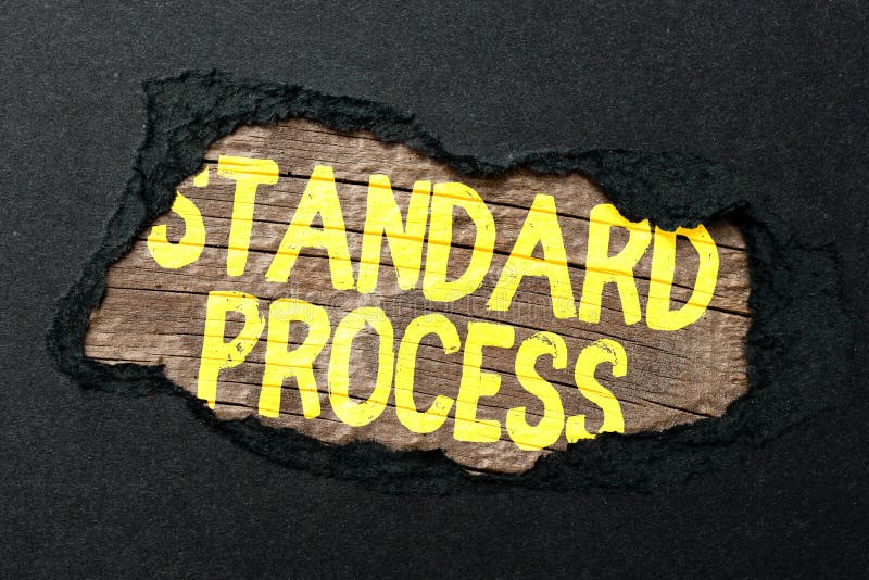 Text Sign Showing Standard Process. Word for Rules Made To Be Matched ...