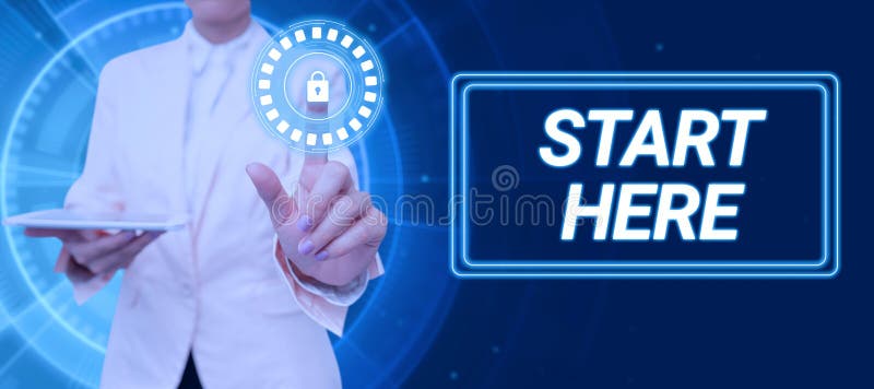 Conceptual Display Start Here. Word for Telling Someone this is ...