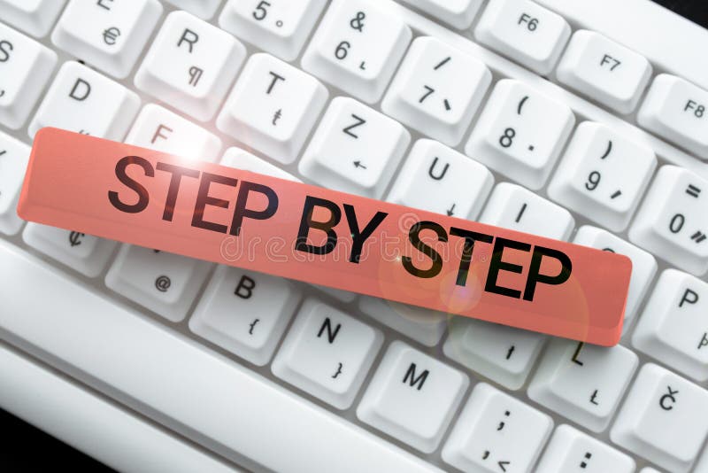 Conceptual Display Step by Step. Word for Slow Progress Road To Success ...